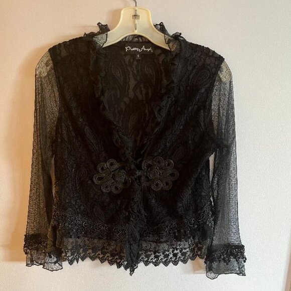 Pretty Angel | Jackets & Coats | Very Soft Pretty Angel Black Silk ...